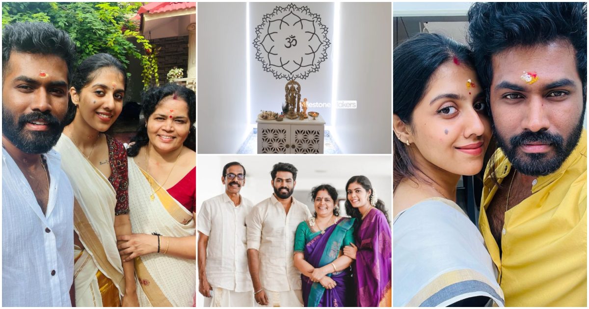 തൂവെള്ളയിൽ ശ്രീനാഥിന്റെയും അശ്വതിയുടെയും ആഡംബര വീട്; പൂജാമുറിയാണ് ഈ ...